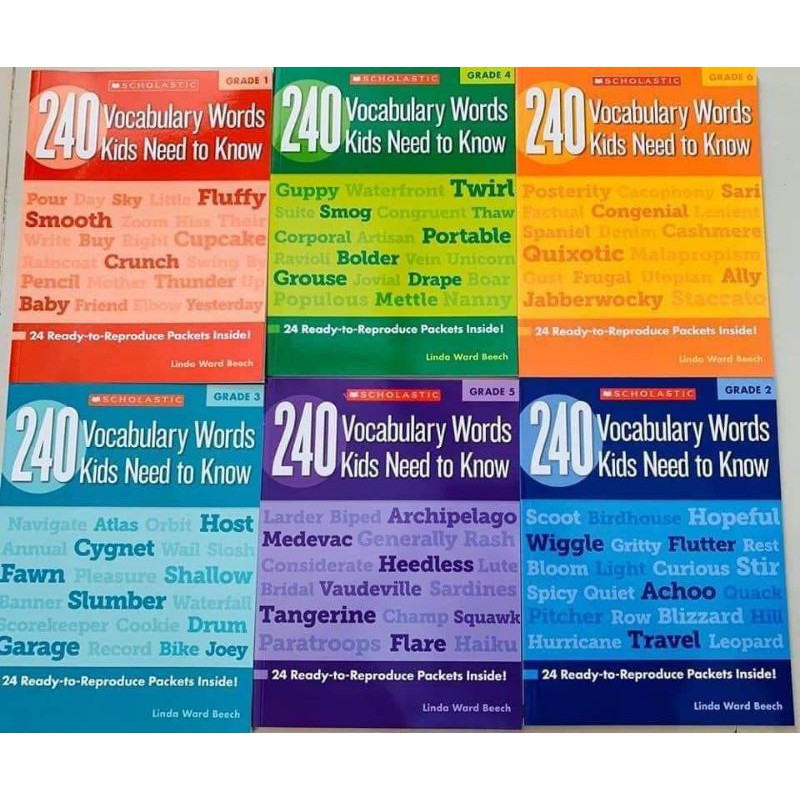 SCHOLASTIC 240 VOCABULARY GRADE 1 to 6 , 6 BOOKS | Shopee Malaysia