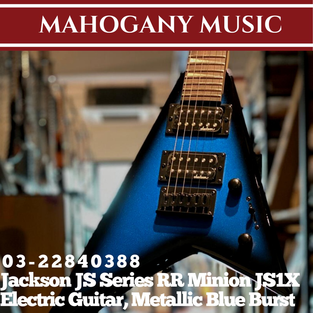 Jackson JS Series RR Minion JS1X Electric Guitar, Metallic Blue Burst ...