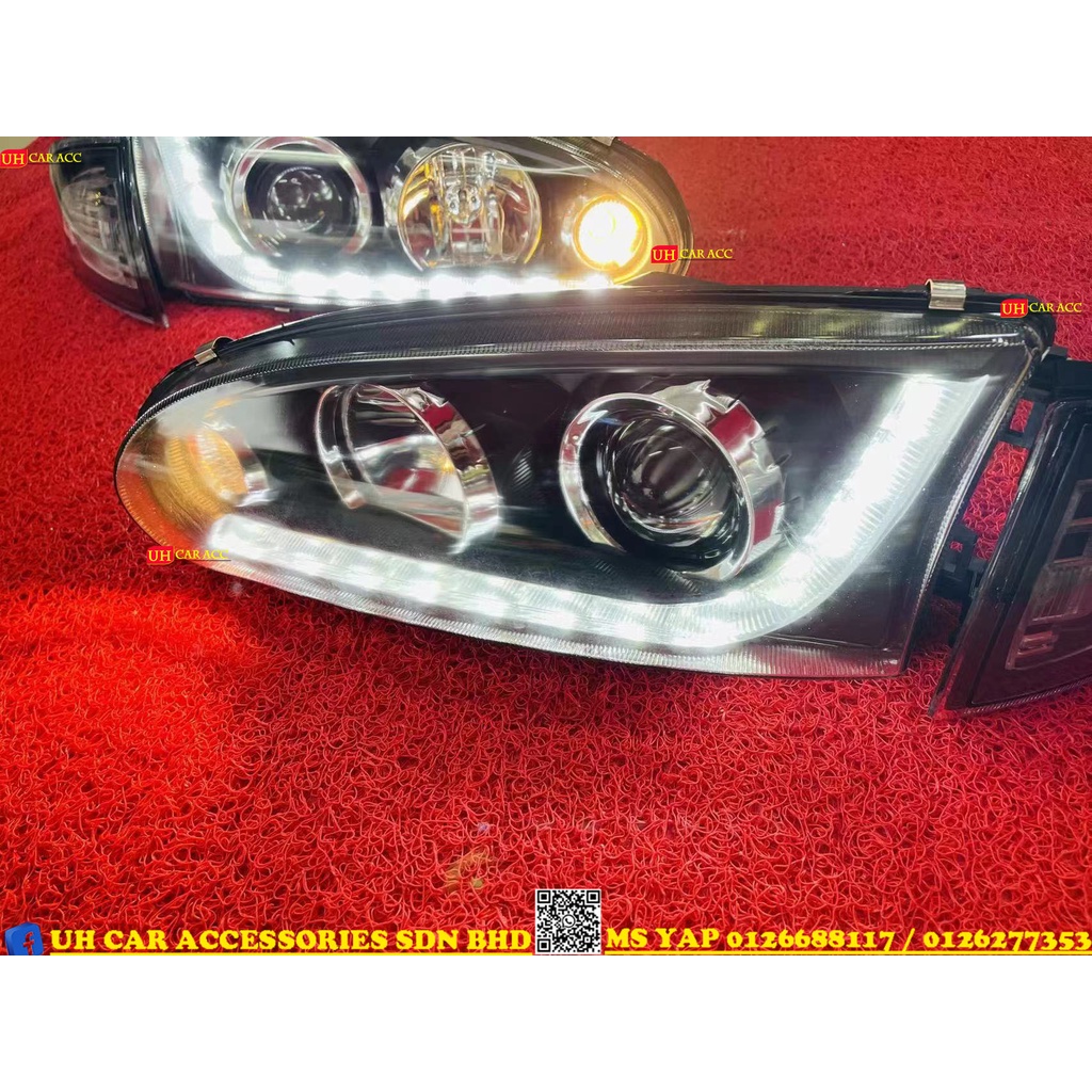 Proton wira satria audi led projector headlamp headlights head lamp ...