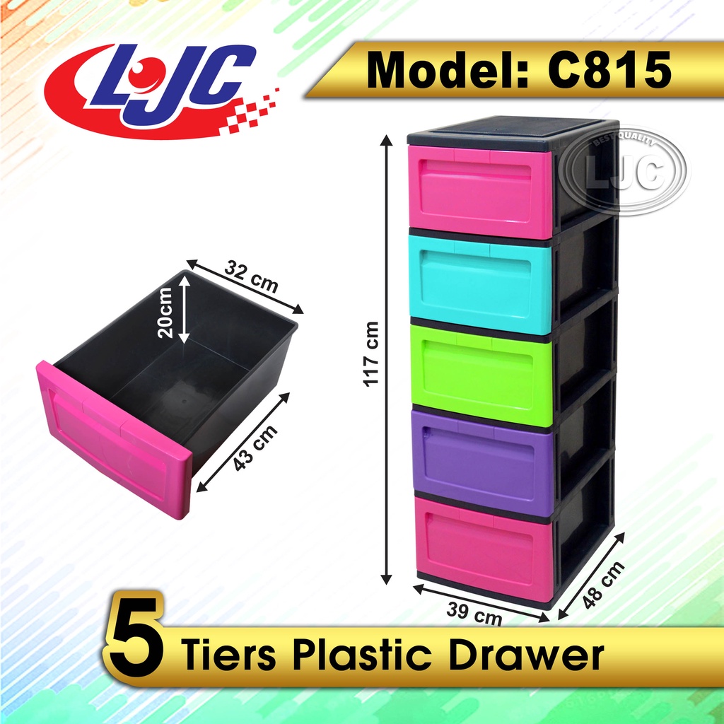 3 tier 4 tier 5 tier - Almari Plastik / Laci Plastic / Plastic Drawer ...