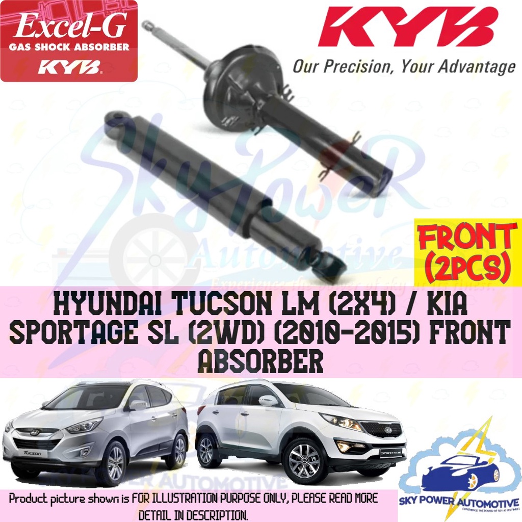 HYUNDAI TUCSON LM 2WD / KIA SPORTAGE SL 2X4 (2010-2015) KAYABA KYB EXCEL-G GAS SHOCK ABSORBER ...