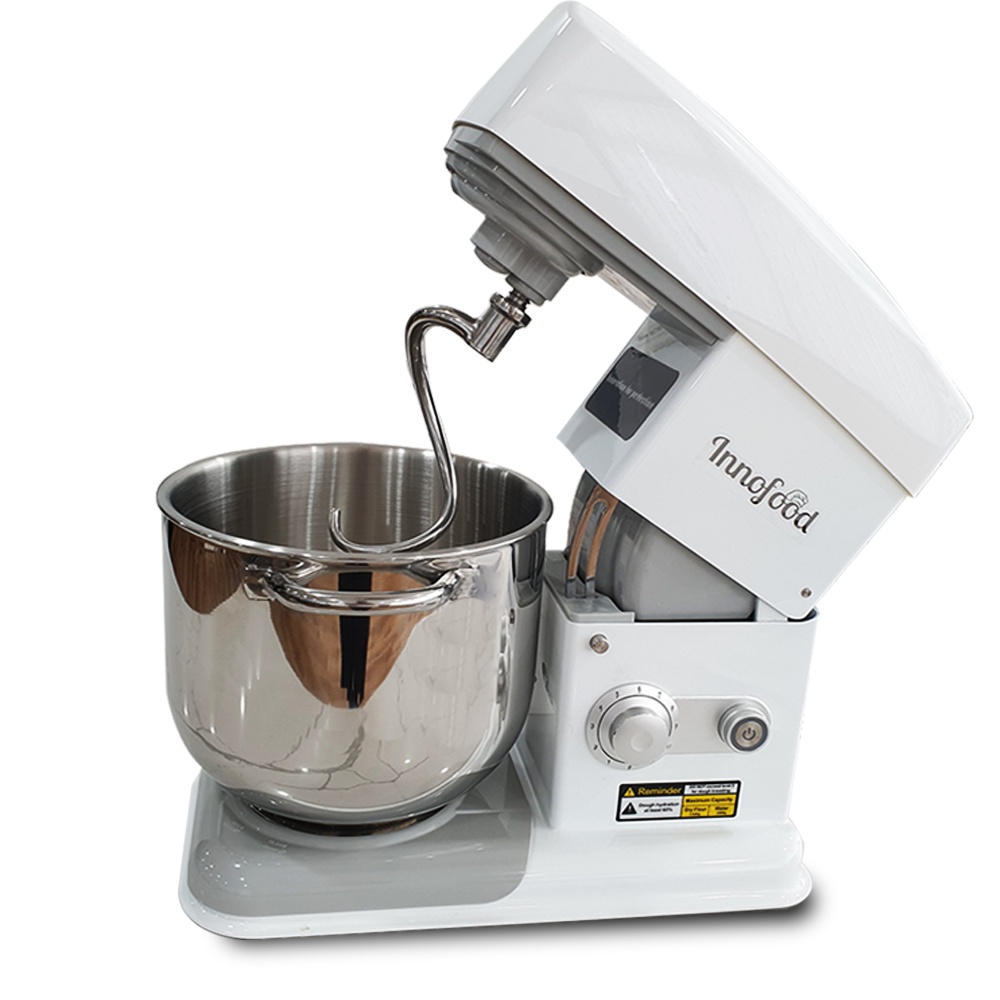 Innofood Heavy Duty Professional Silent Stand Mixer - Grey/White/Pink ...
