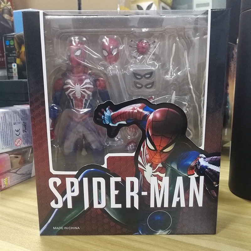 SHF Marvel Spiderman PS4 Advanced Suit PVC Action Figure Movable Model ...