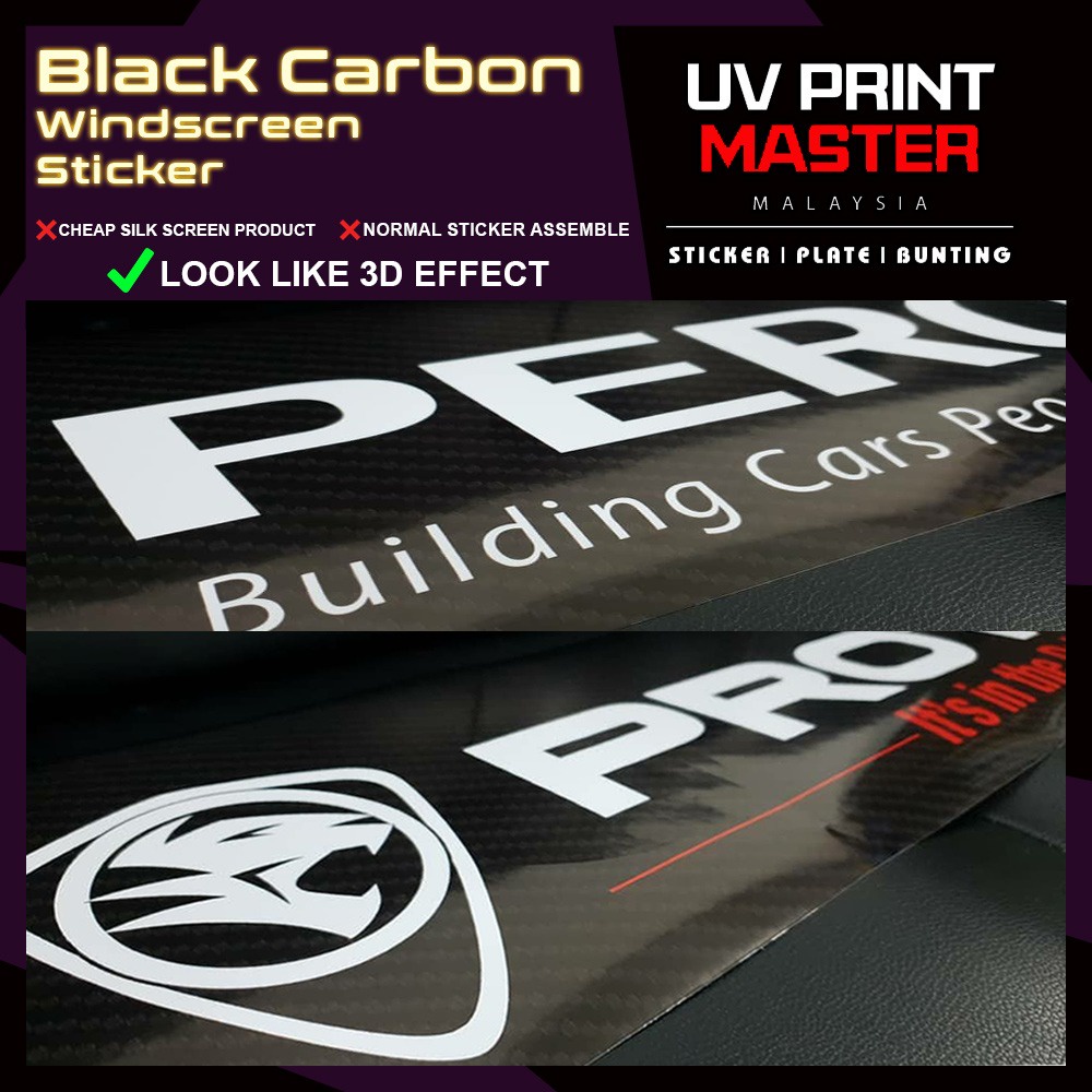Gloosy Black Carbon Windscreen Sticker Windscreen Sticker Sticker ...