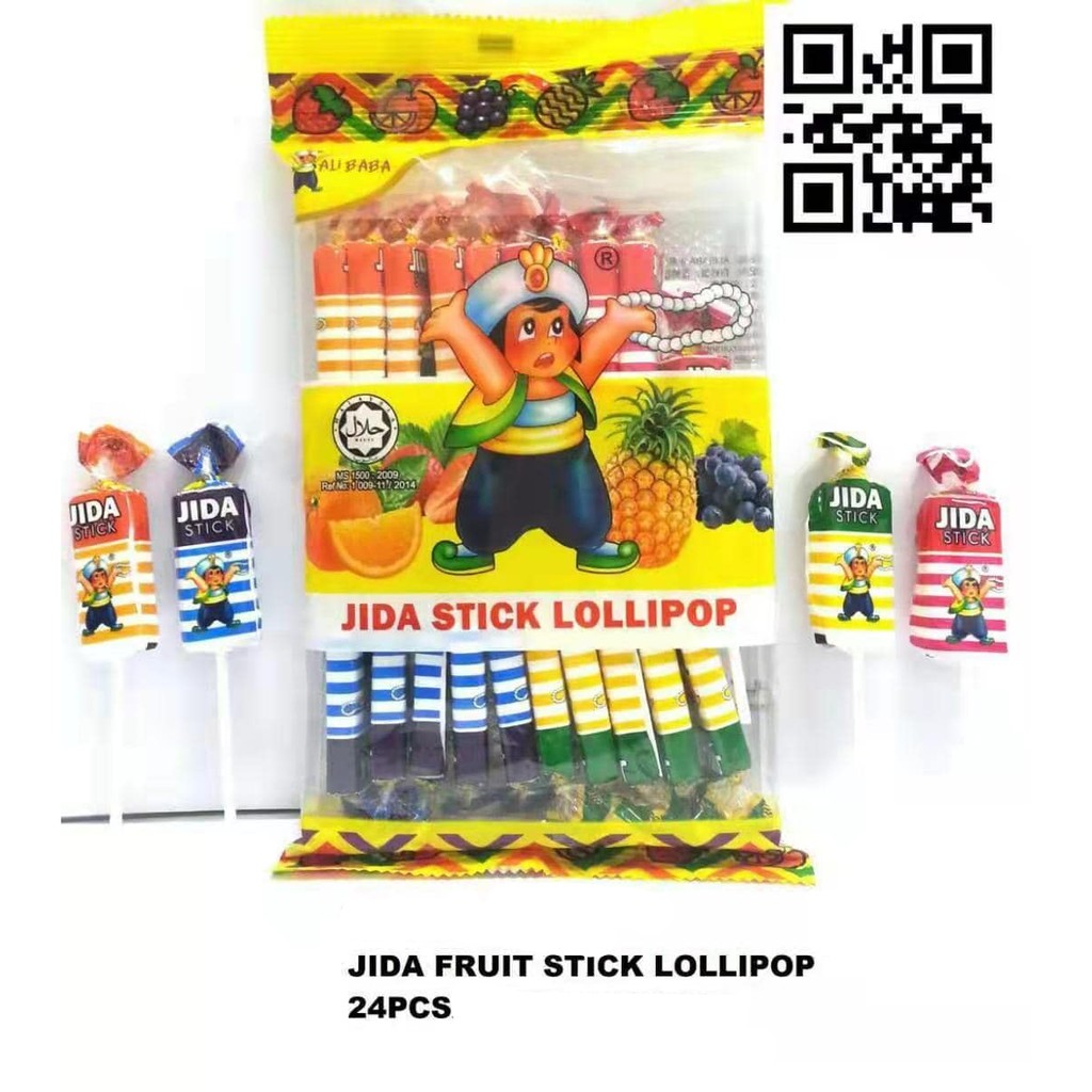 JIDA FRUIT STICK LOLLIPOP LEMON FLAVOUR 24PCS | Shopee Malaysia