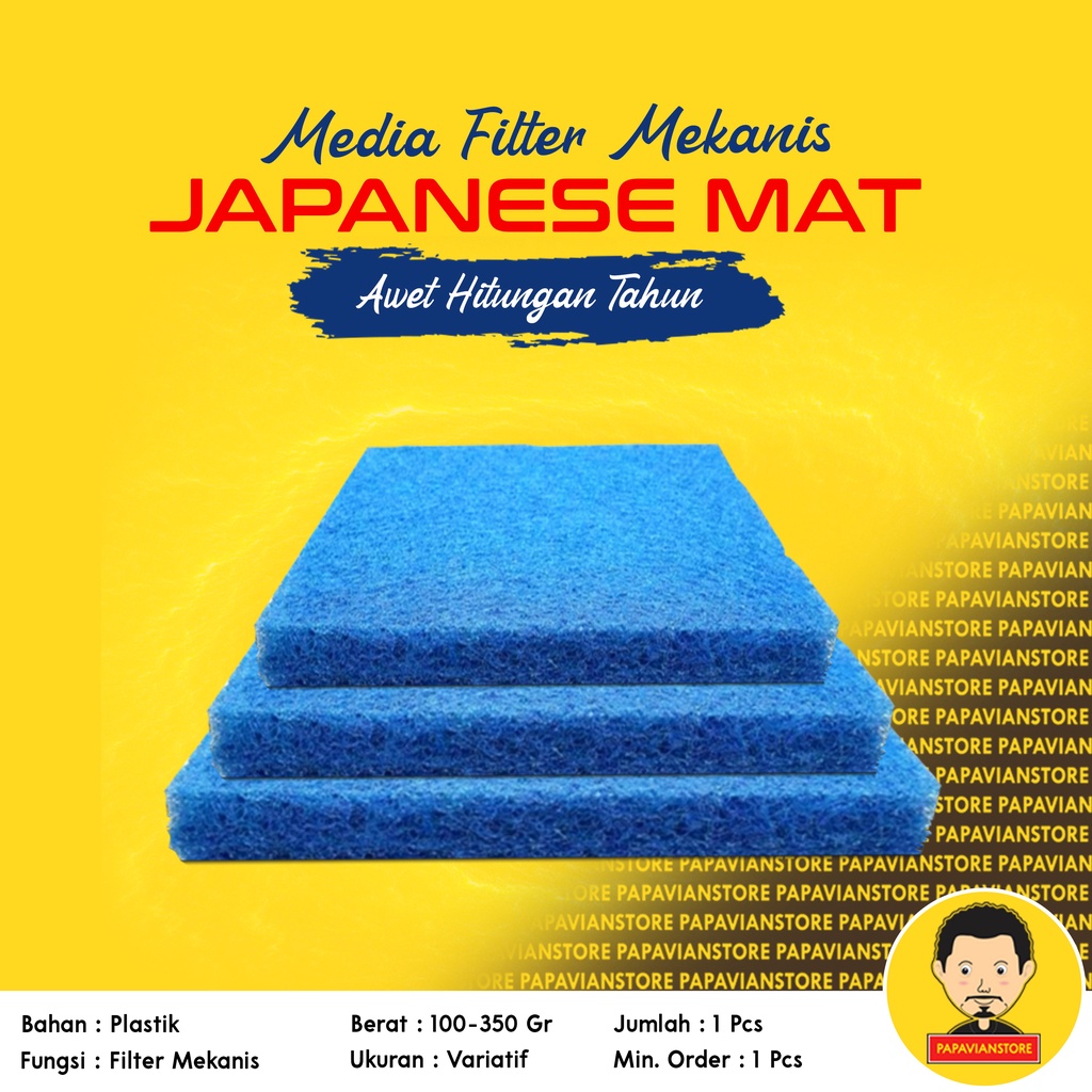 Japmat Filter Japanese Mat - Koi Fish Pond Aquarium Gutter Filter Media ...