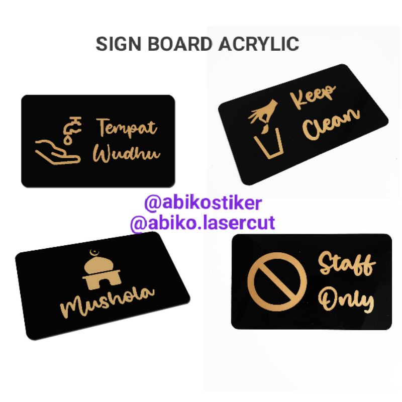 Room ACRYLIC SIGN - MUSHOLA / MUSALA | Ablution place | No SMOKING ...