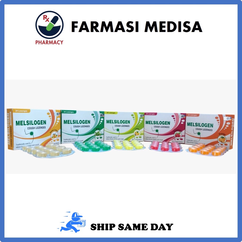 Melsilogen Cough Lozenges 24s Gula-gula Sakit Tekak Lozeng Sore Throat ...