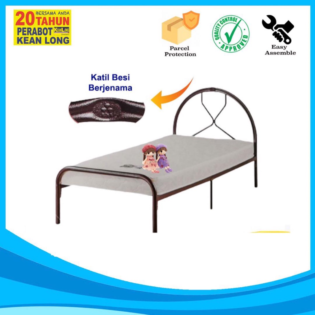 KLSB Katil Single Besi / Bingkai Katil / Single Bed Frame / Metal ...