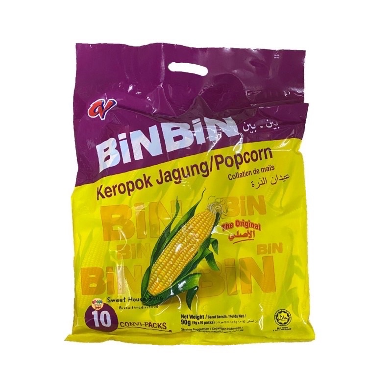 CV BinBin Corn Snack 9g x 6-10pkt Convi Pack Keropok Zaman Kanak Kanak ...