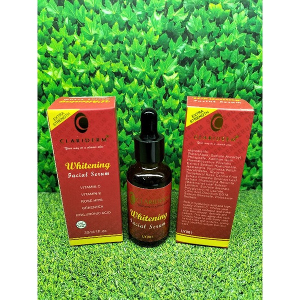 Clariderm SERUM / WHITENING FACIAL SERUM CLARIDEM 30 ML UNIT | Shopee ...