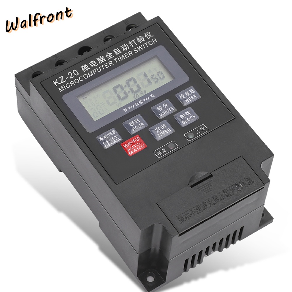 Walfront KZ-20 Microcomputer Electric Bell Timer Switch ON/OFF School Programmable Time Relay ...