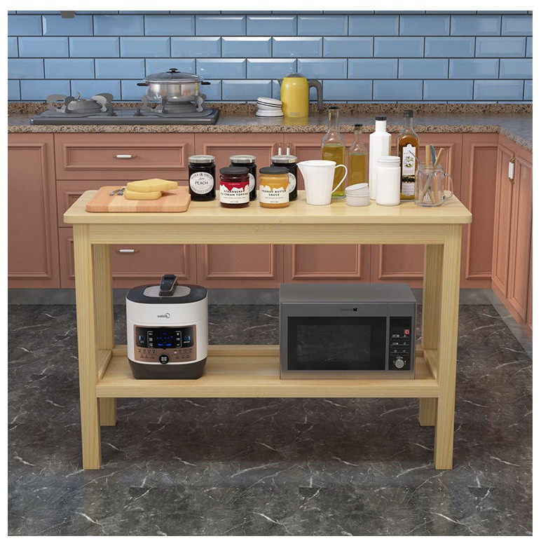 Customized solid wood kitchen cutting table, cooking table, simple ...