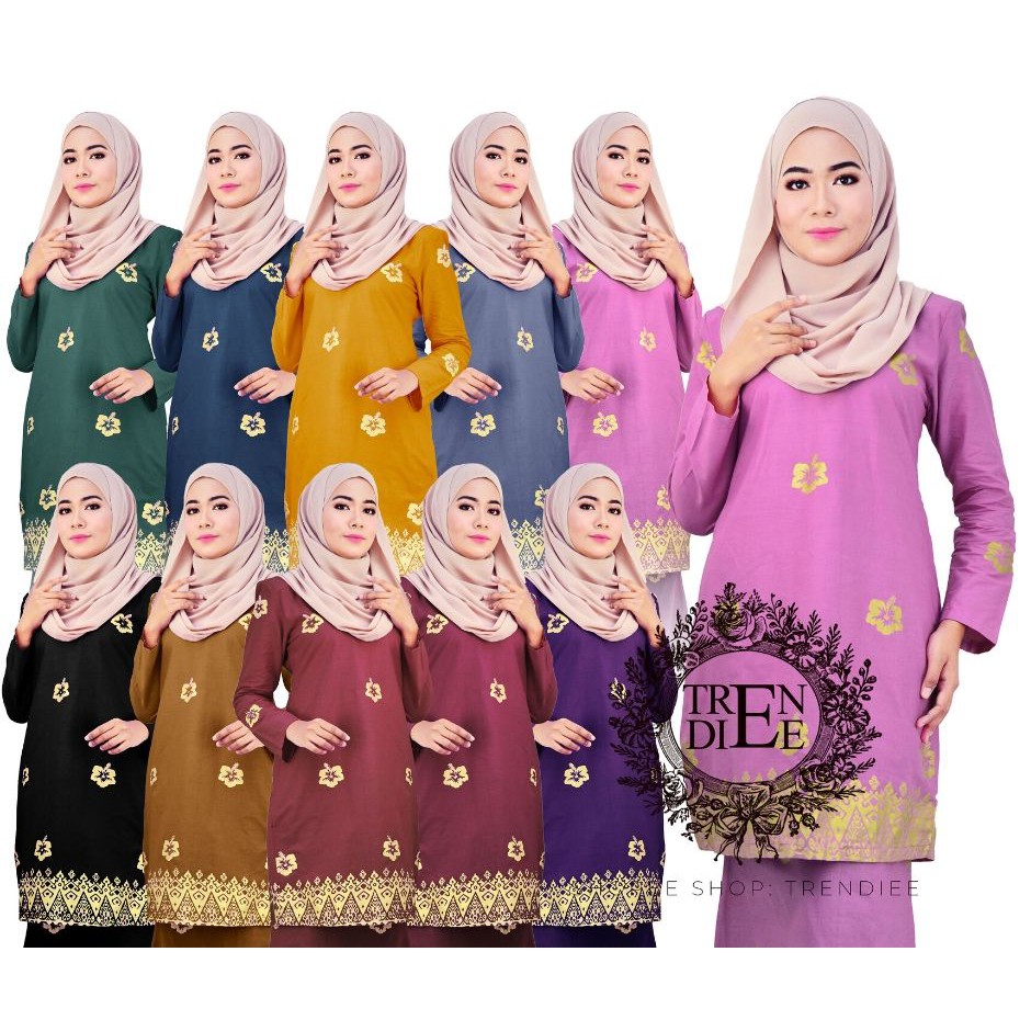 Baju Kurung Bunga Raya Ala Songket Dewasa [Saiz : XS-XL] - Kain ...