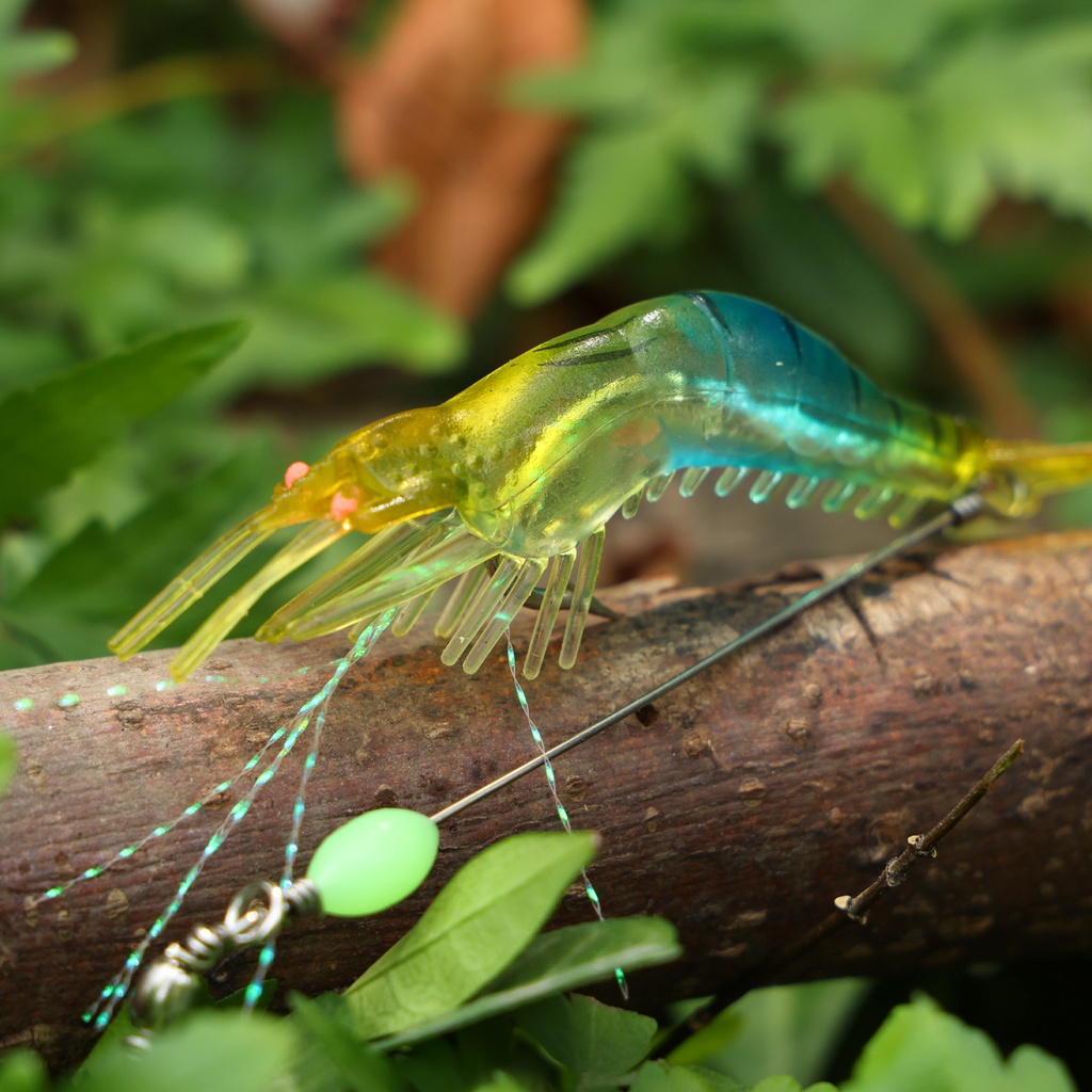Sougayilang Fishing Luminous Shrimp Lure Prawn Hook Jigging Soft ...