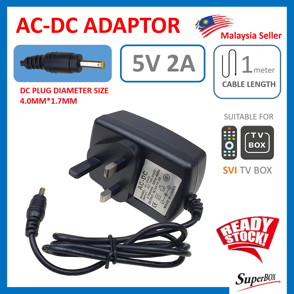 Universal AC 100V-240V To DC 5V 2A Suitable For Tv Box Switching Power ...
