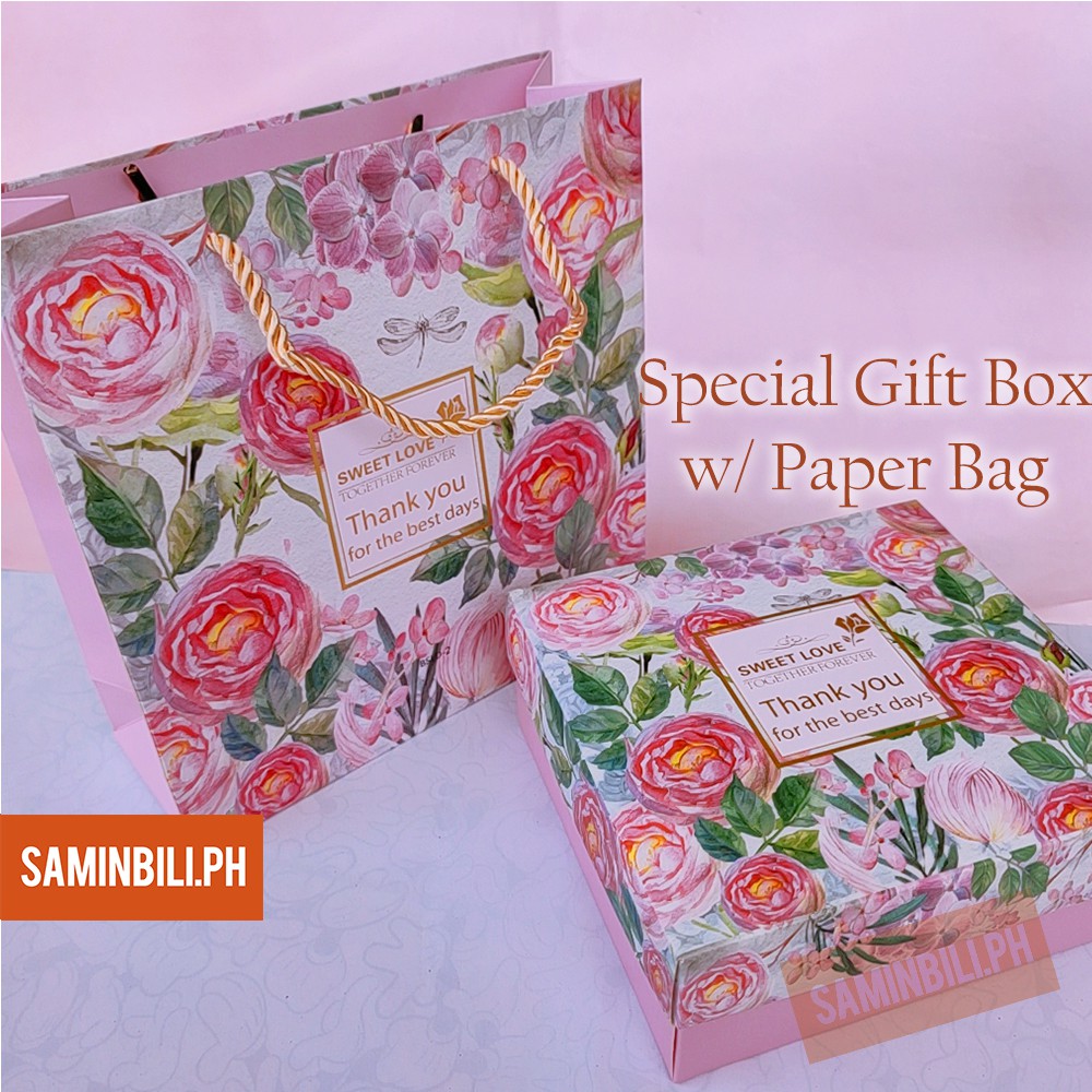 Special Gift Box Holiday Box Quality Print with Paper Bag | Shopee Malaysia