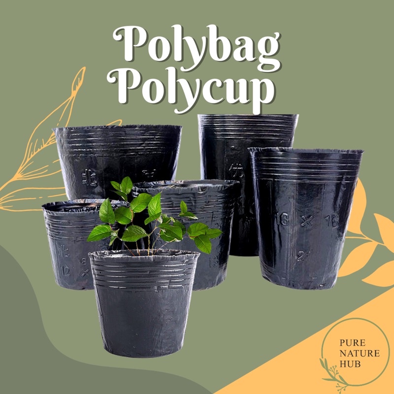 Poly bag Poli Bag Hitam Nursery Planting Semaian Fertigasi Seedling ...