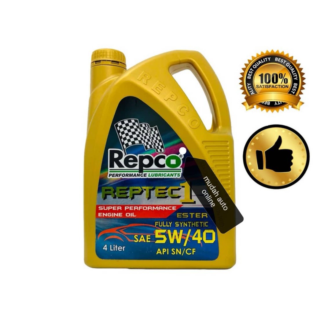 REPCO REPTEC 1 5W40 4L FULLY SYNTHETIC ENGINE OIL (MERCEDES/PORSCHE ...
