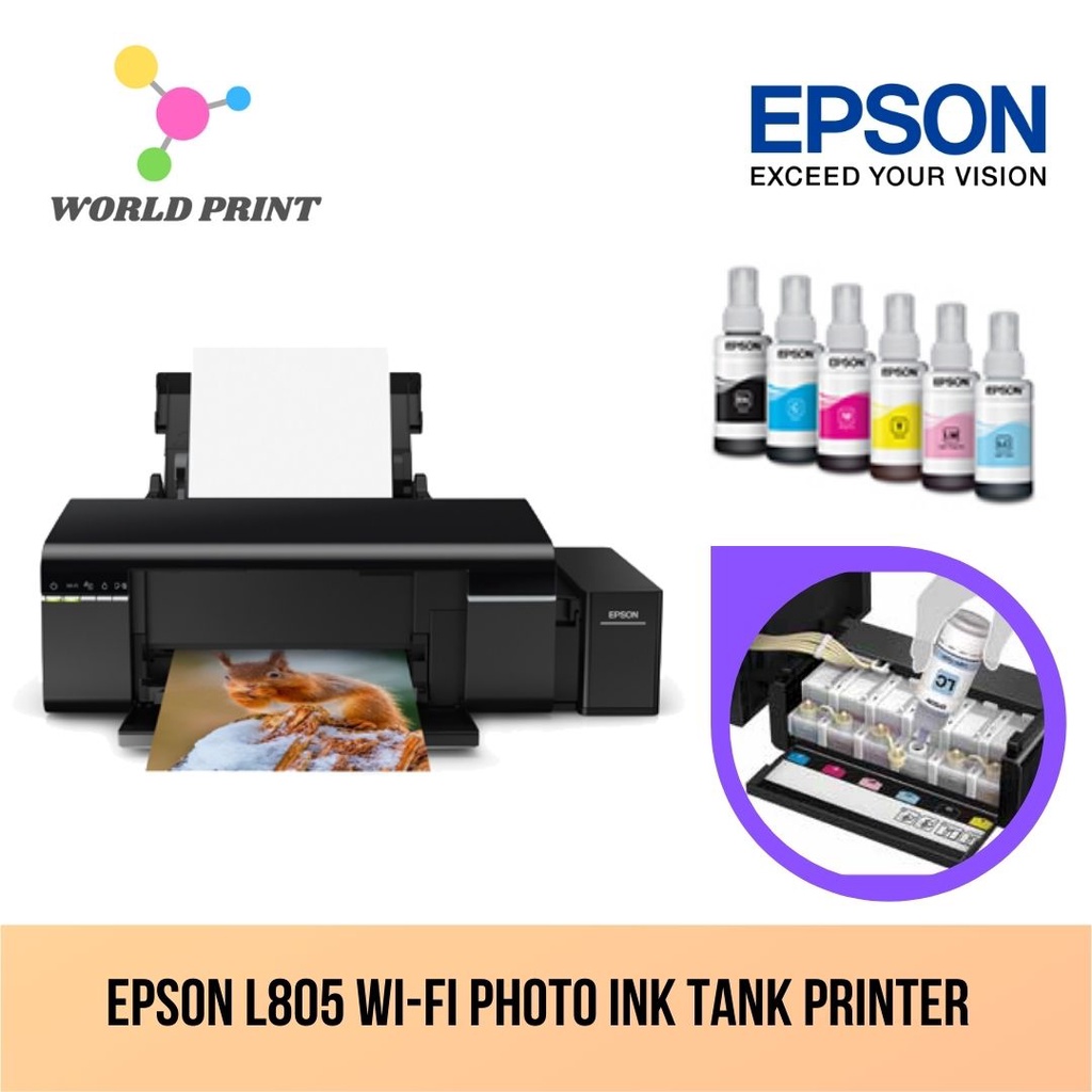 Epson L805 Wi-Fi Photo Ink Tank Printer | Shopee Malaysia