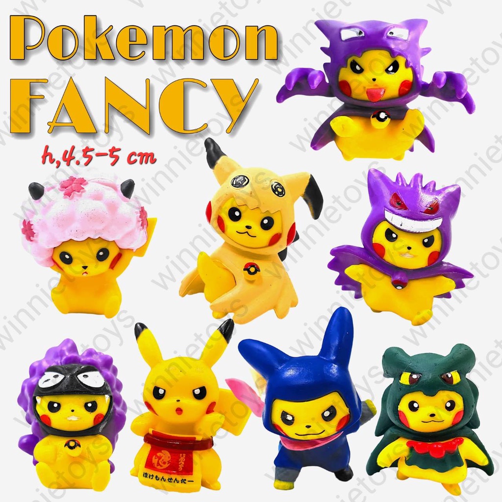 9 Types Of Pokemon Pikachu Fancy Model Complete Set winnietoy | Shopee ...