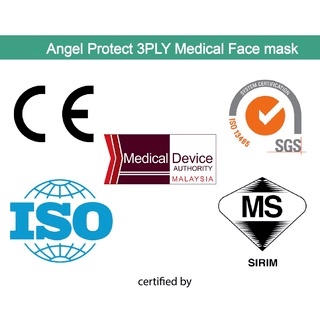 Angel Protect 50pcs 3PLY BLUE medical face mask EARLOOP FACE MASK ...