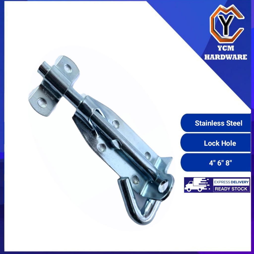 Metal Handle Door Slug Latch Bolt Safety Lock Heavy Duty Home Selak ...