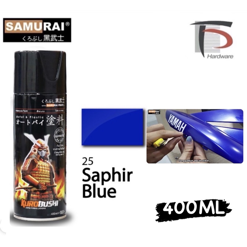 [100% ORIGINAL] SAMURAI STANDARD COLOUR SPRAY PAINT - SAPHIR BLUE 25 ...