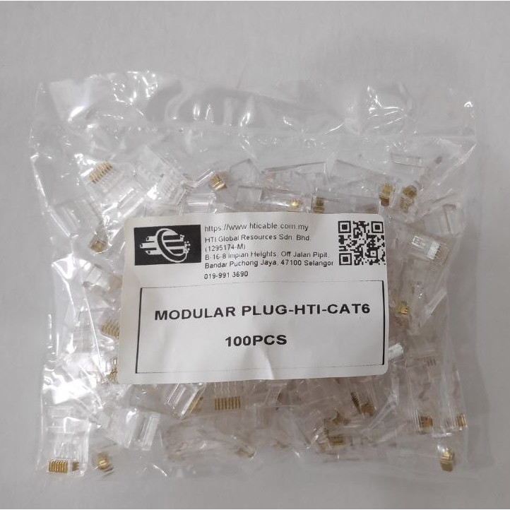RJ45 Cat6 Cat 6 Modular Plug (50 or 100pcs / pack) | Shopee Malaysia