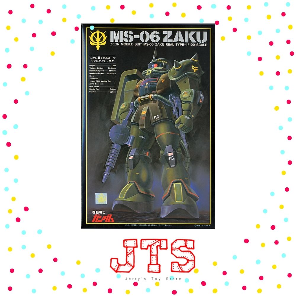 JTS BANDAI FG 1/100 Real Type Gundam MS-06 Zaku 63182 Green Zaku First ...