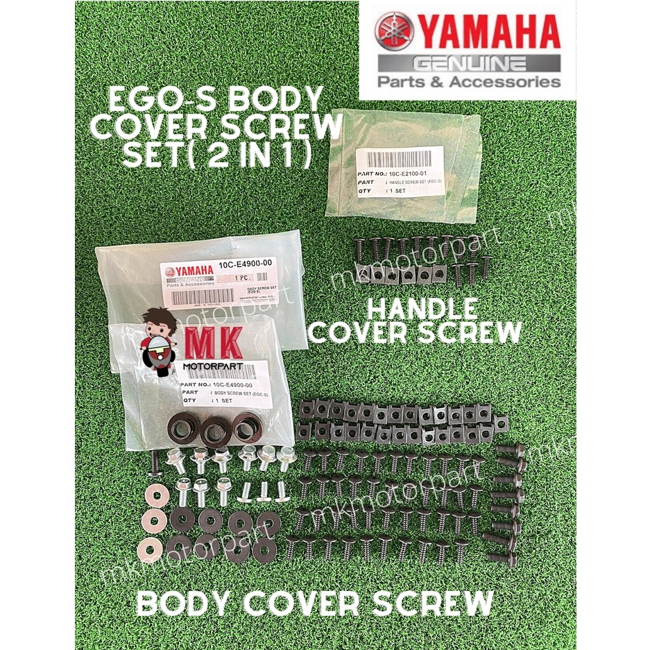 (10C) Yamaha EGOS / EGO S Full Set Body Cover Screw Set ( 2 IN 1 ) 2 ...