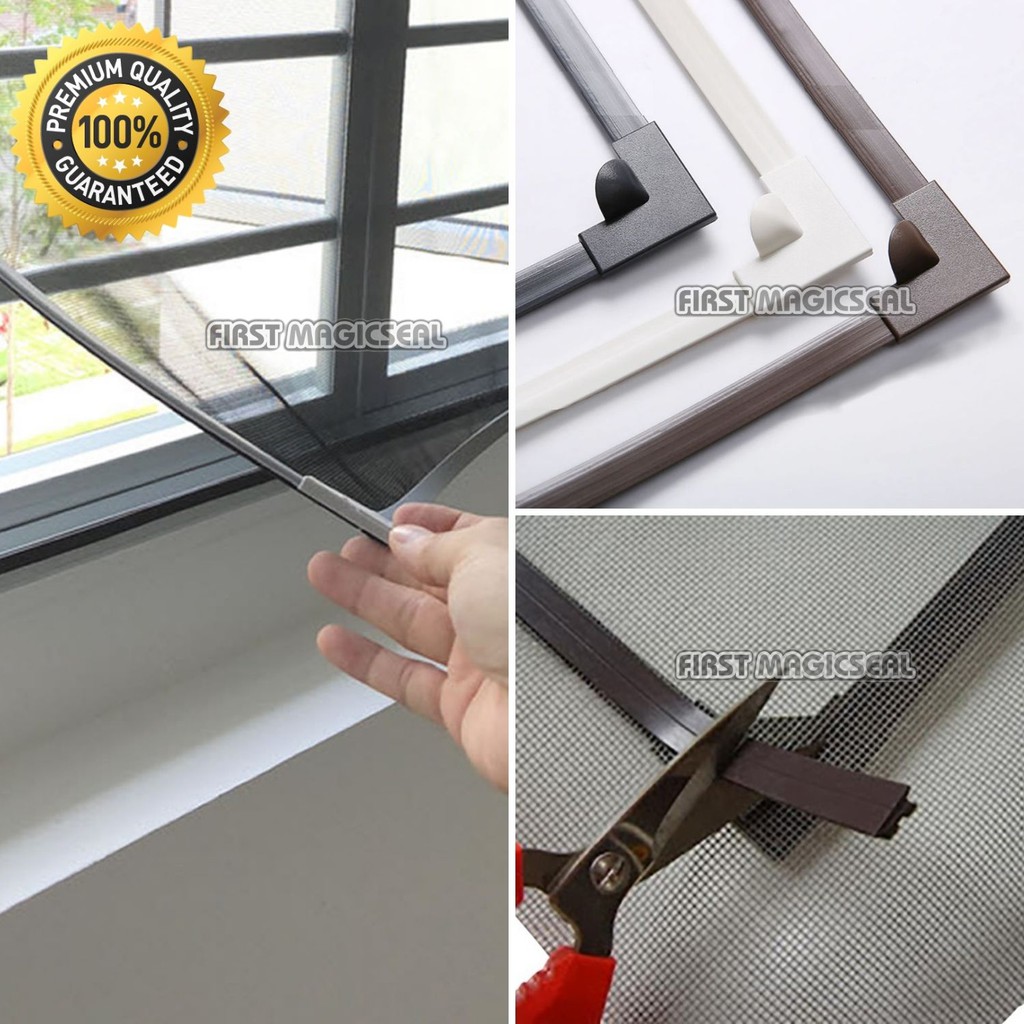 Magnetic Aluminium Mosquito Net Insect Screen Jaring Nyamuk | Shopee ...