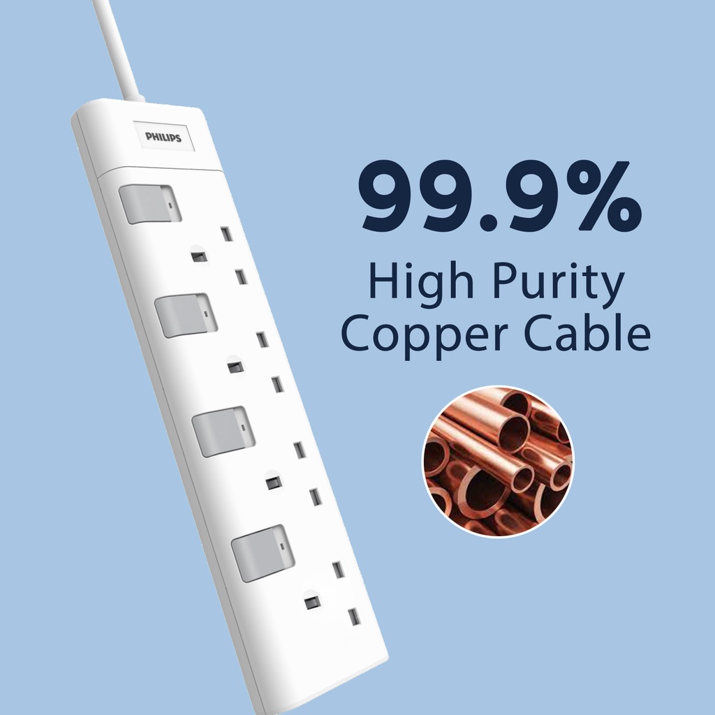 Philips Extension Socket SIRIM Certified Multiple Plug Power Strip ...