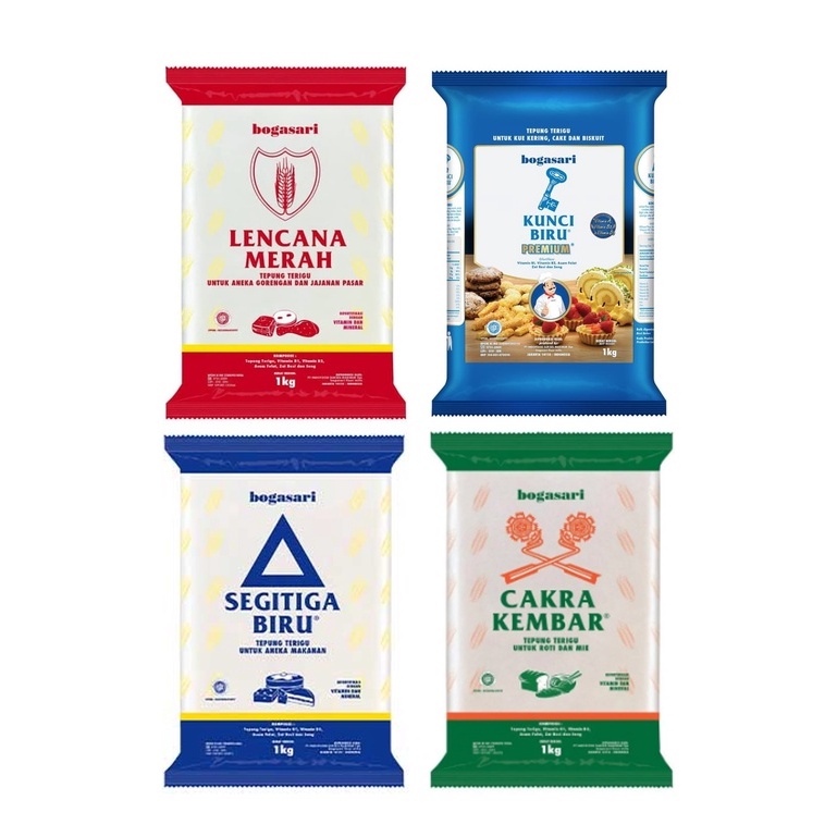 BOGASARI FLOUR 1KG - KEY Flour/CAKRA/TRIGA/KENCANA 1kg | Shopee Malaysia