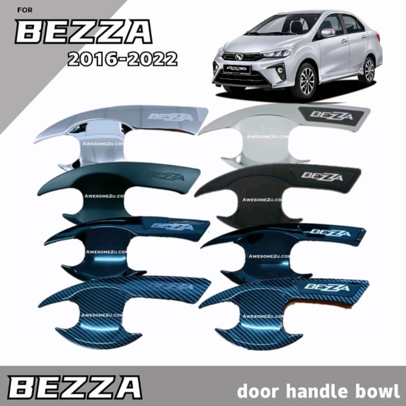 (READY STOCK) PERODUA BEZZA DOOR HANDLE INNER BOWL COVER BLACK CHROME ...