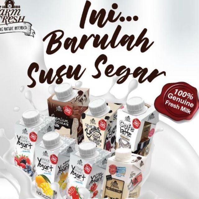 [READY STOCK] FARM FRESH 200ML MIX COMBO 6 PIECES CAFE LATTE FRESH MILK ...
