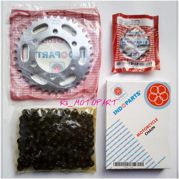 Gear Set/Gear Package/Chain Kit Indoparts/Indopart Kawasaki Athlete 125 ...