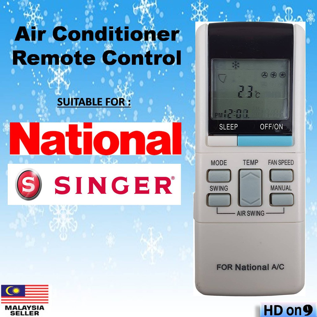 NATIONAL / SINGER Air Cond Aircon Aircond Air Conditioner Remote ...