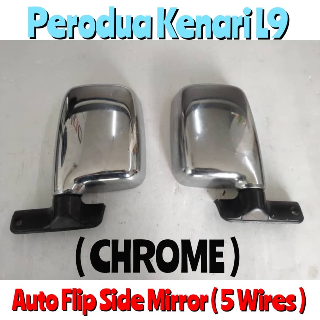 Chrome Side Door Mirror / Cermin Sisi Perodua Kenari / Door Side Mirror ...