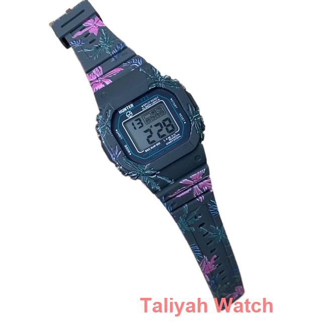 nylon watch HUNTER FLORAL MODEL DIGITAL LOCAL BRAND WATCH READY STOCK ...