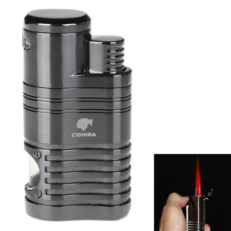 Jet COHIBA Windproof Lighter Torch Jet Flame Refillable Inflatable Four ...