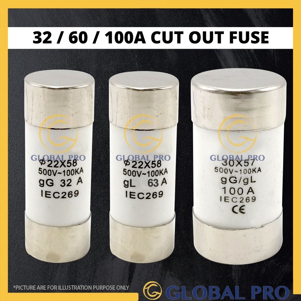 32/60/100 Amp Cut Out Fuse For TNB Meter Fuse Replacement READY STOCK ...