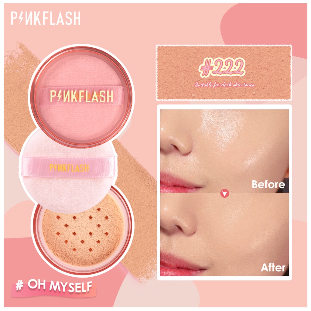 PINKFLASH Oil Controller Matte Loose Setting Powder Lightweight ...
