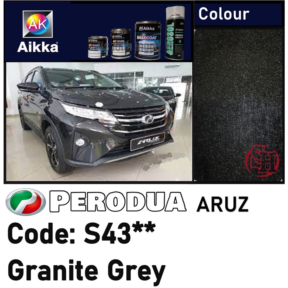 PERODUA ARUZ Granite Grey S43** Crystal /Aikka Oem Factory Colour ...