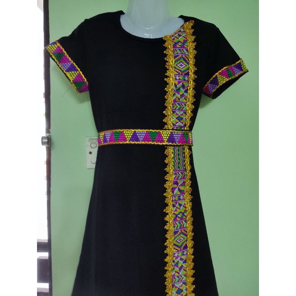 Baju Tradisional Moden Sabah/Dress Rungus corak sinombitan dan rinda ...