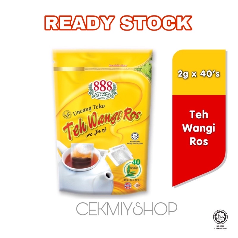 TEH WANGI ROS /TEA UNGCANG CAP 888 2g x 40(ready stock) | Shopee Malaysia