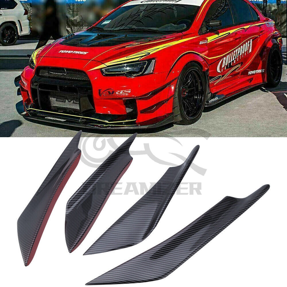 Car Front Bumper Canard Splitter Lip for Mitsubishi Lancer EVO X 10 ...