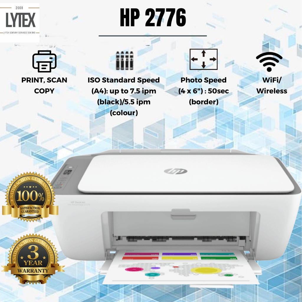 [READY STOCK] 100% ORIGINAL PRINTER HP 2776 ALL-IN-ONE INKJET ...
