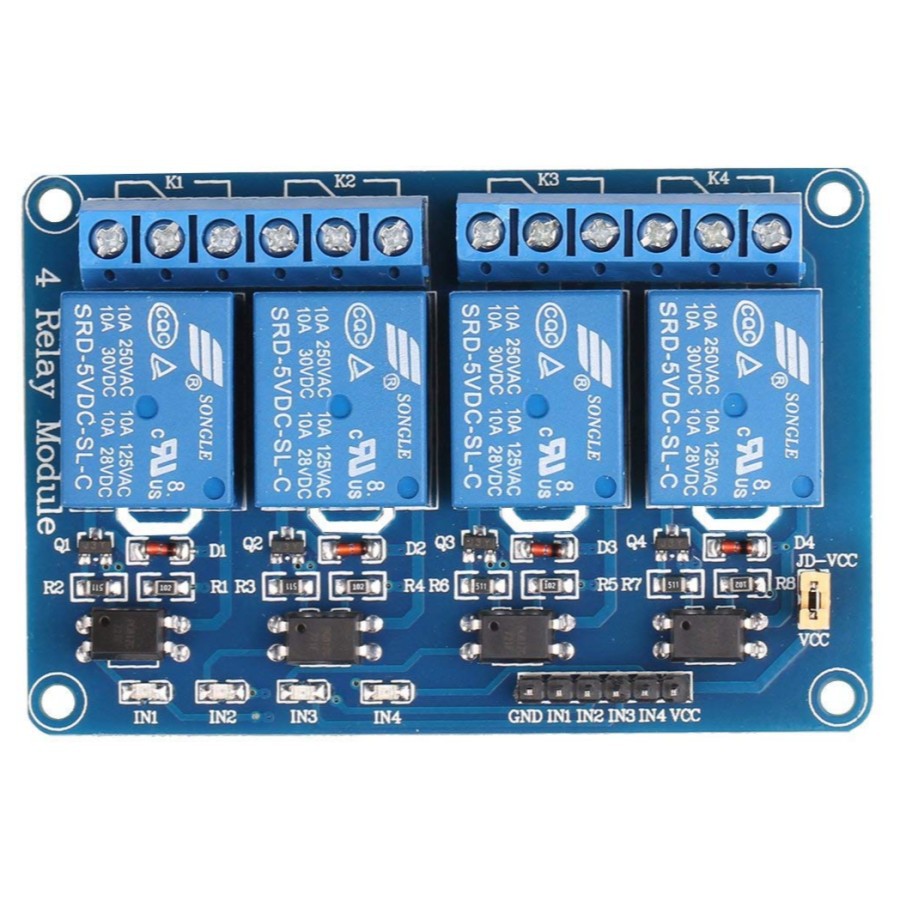 Relay Module 4 Channel 5V | Shopee Malaysia