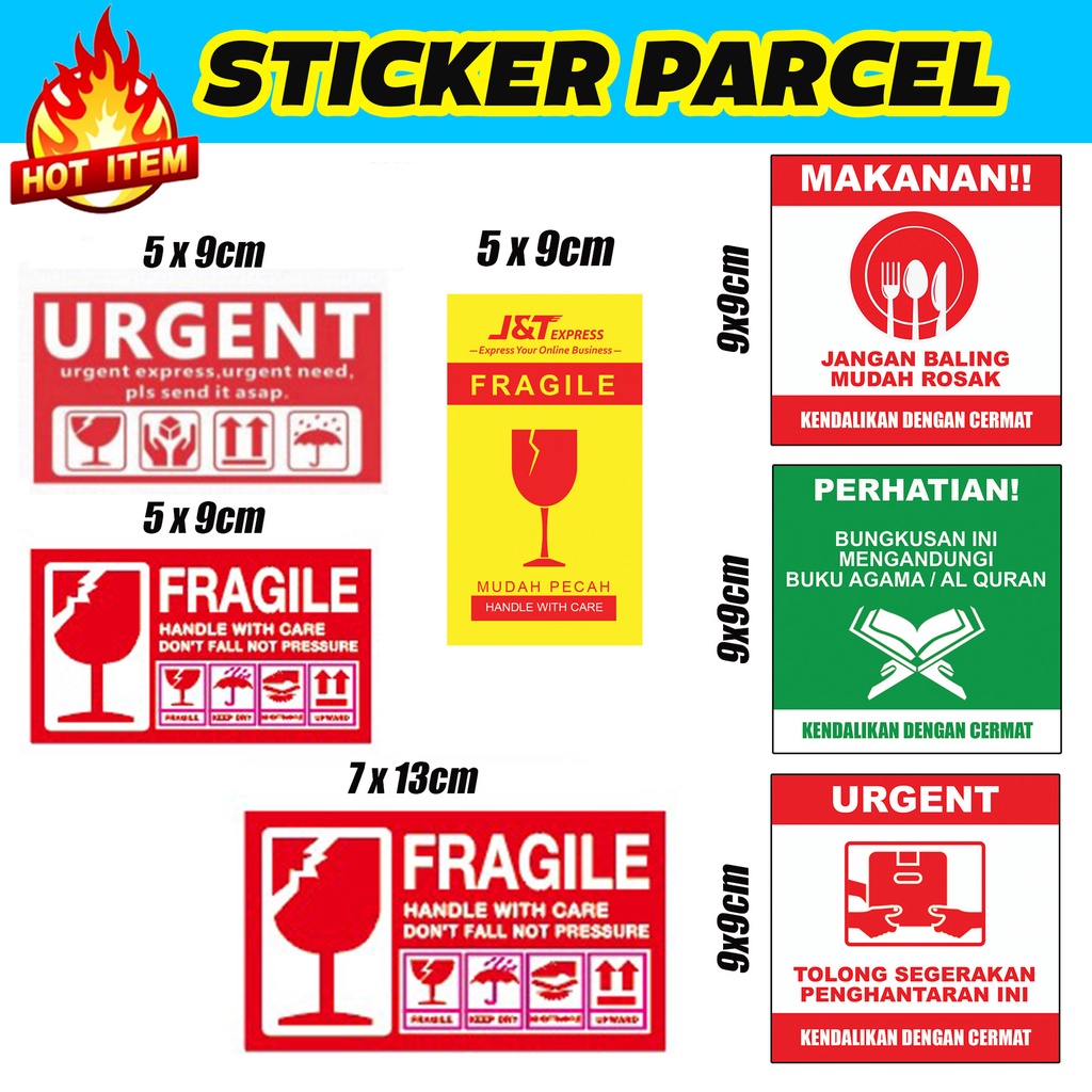 (24pcs) Jnt Fragile Sticker Food Sticker STICKER QURAN / BUKU AGAMA ...